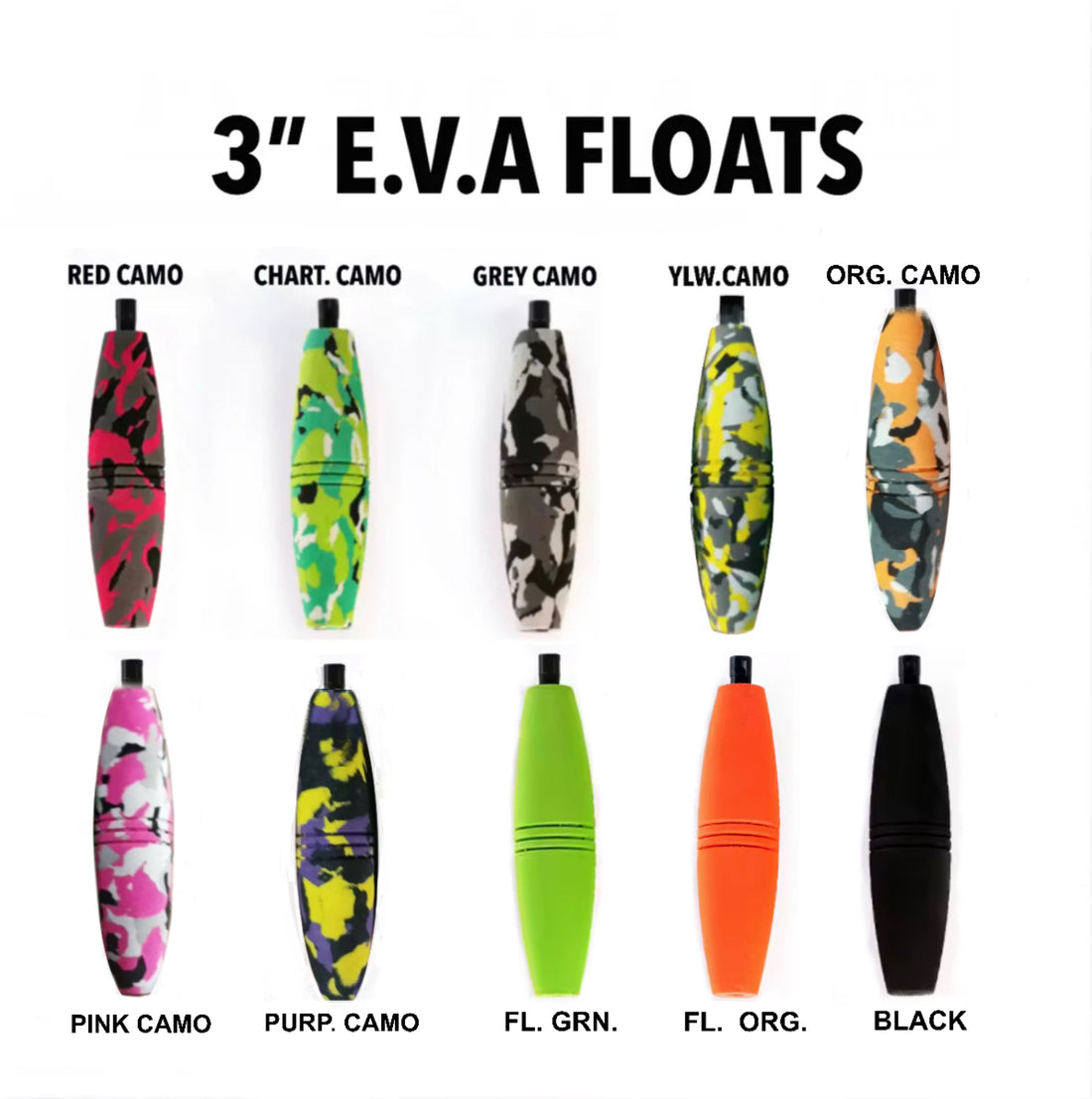3’’ E.V.A PEG FLOATS – Southern Tackle Supply Co.